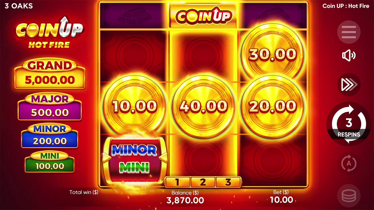 3 Oaks Gaming Unleashes the Inferno: Coin Up: Hot Fire