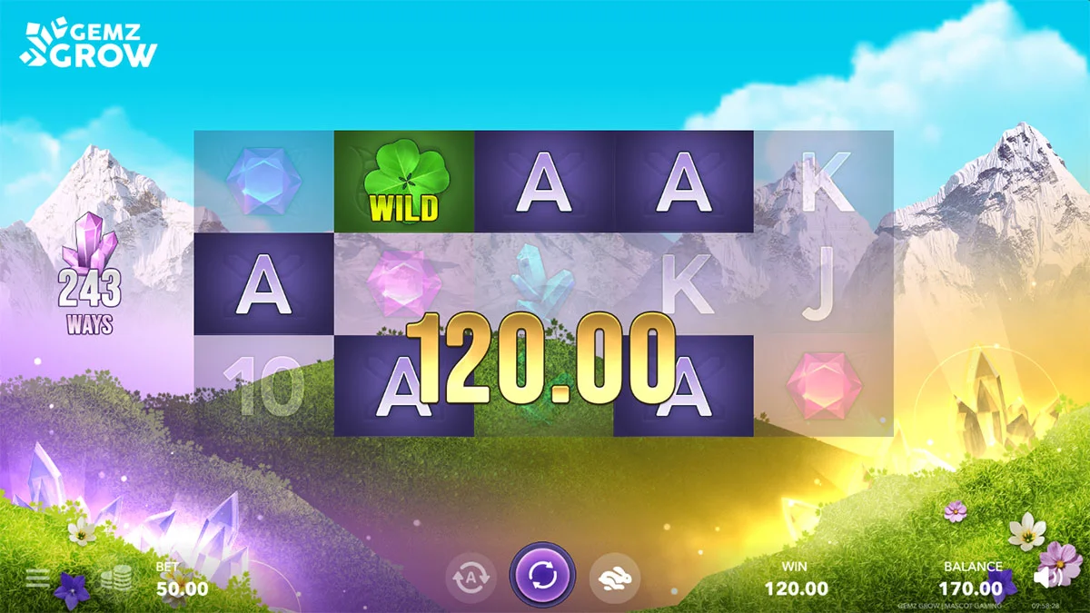 Gemz Grow Slot by Mascot Gaming RTP 96.7% | Play for Free