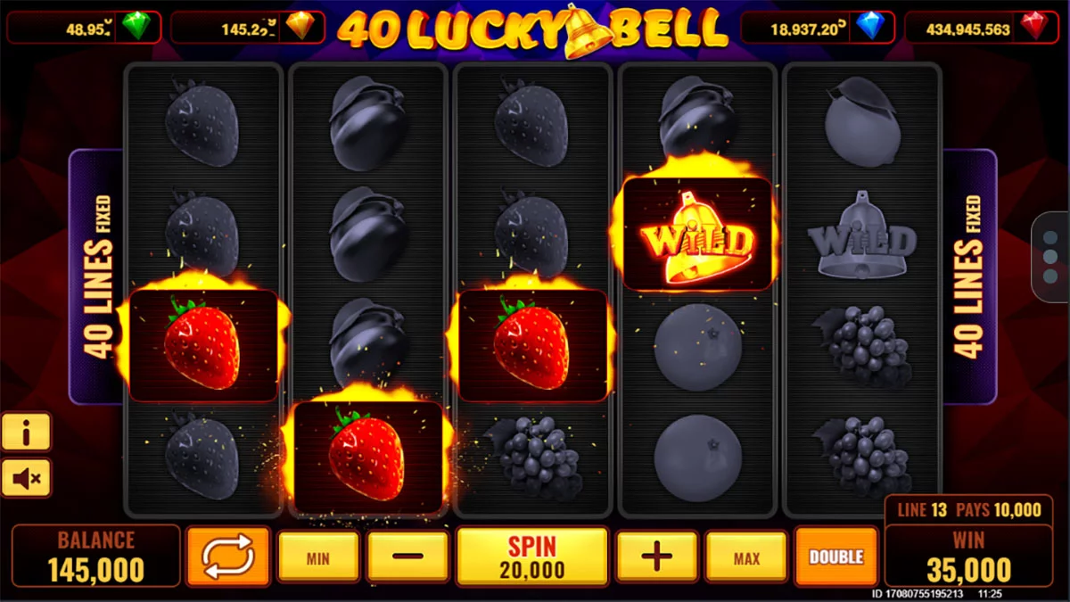 40 Lucky Bell Slot by PopOK Gaming RTP 96.37% | Play for Free
