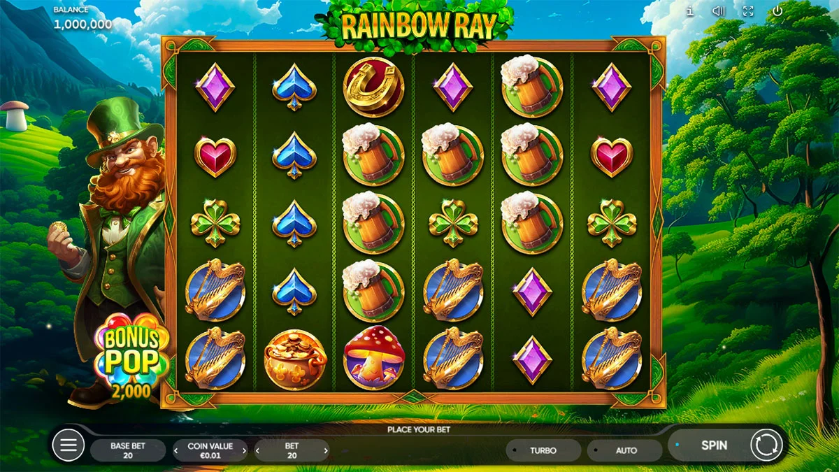 Rainbow Ray by Endorphina RTP 96.12% | Play for Free
