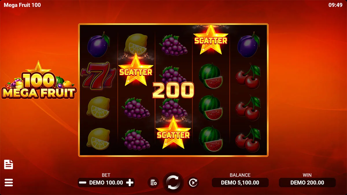 Mega Fruit 100 Slot by Slotopia RTP 96.03% | Play for Free