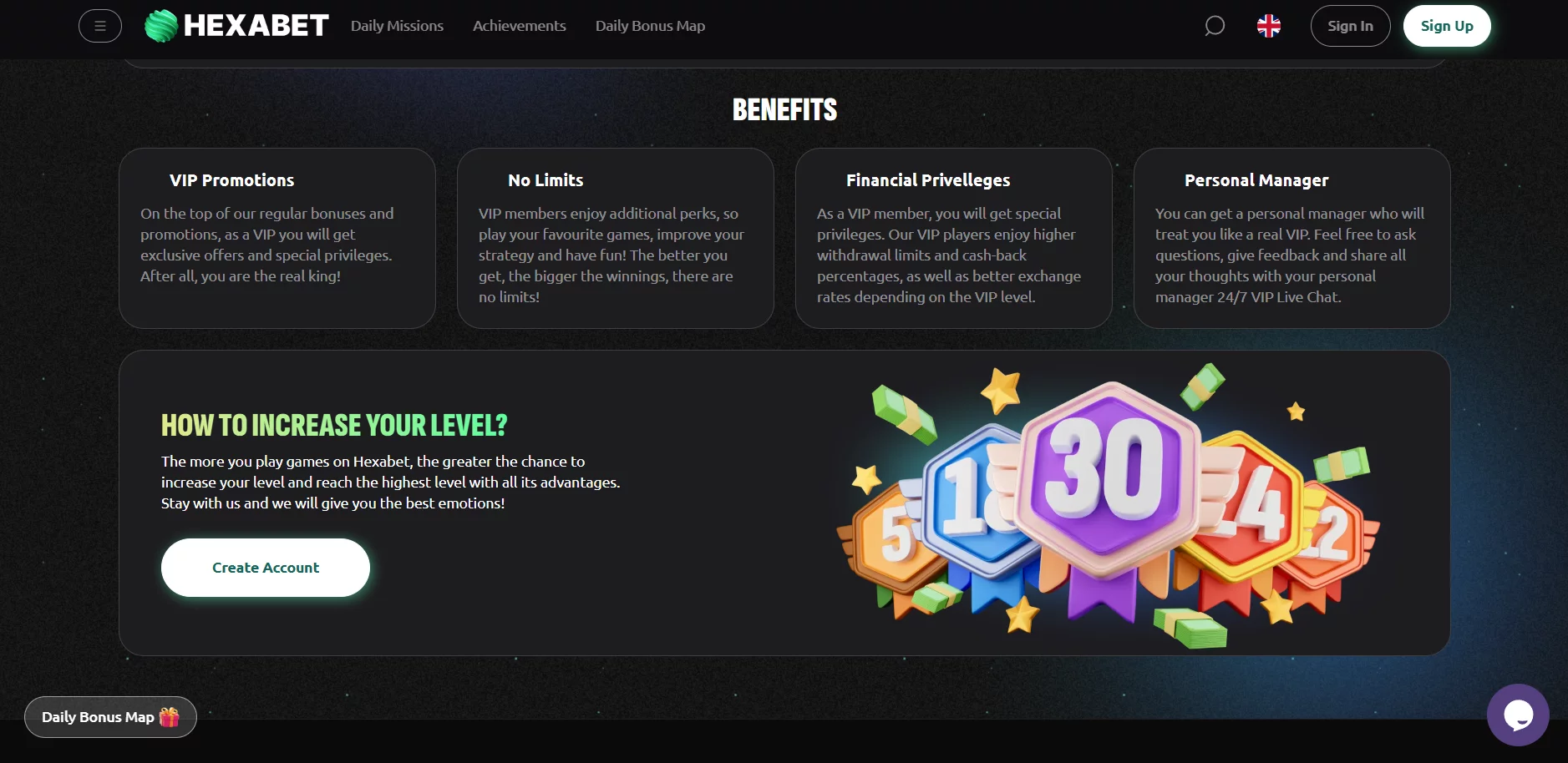 Hexabet Casino Weekend Reload Bonus 55%/€500 + 60 FS